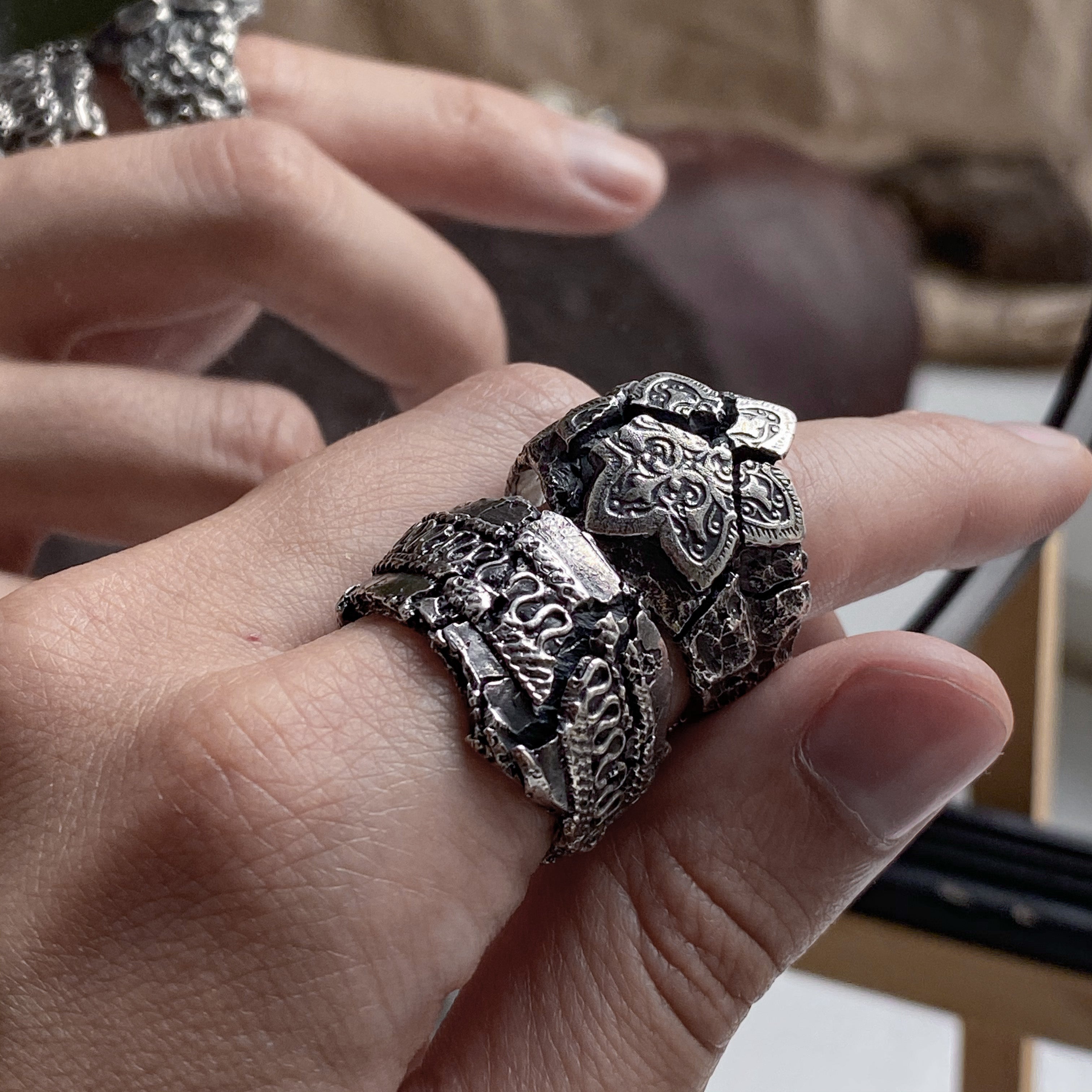 Ornamented & Cracked Rings – project50g