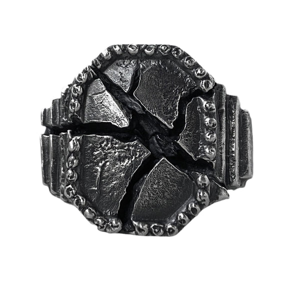 Centurion Ring, Roman Silver 925 Signet Ring With Cracks – project50g