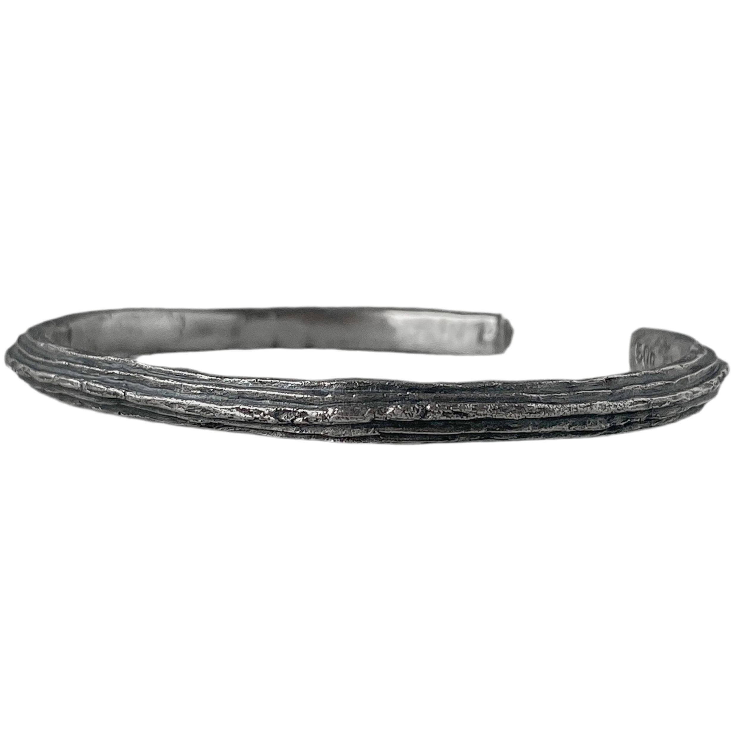 Orbit Bracelet, Silver 925 Textured Cuff – project50g