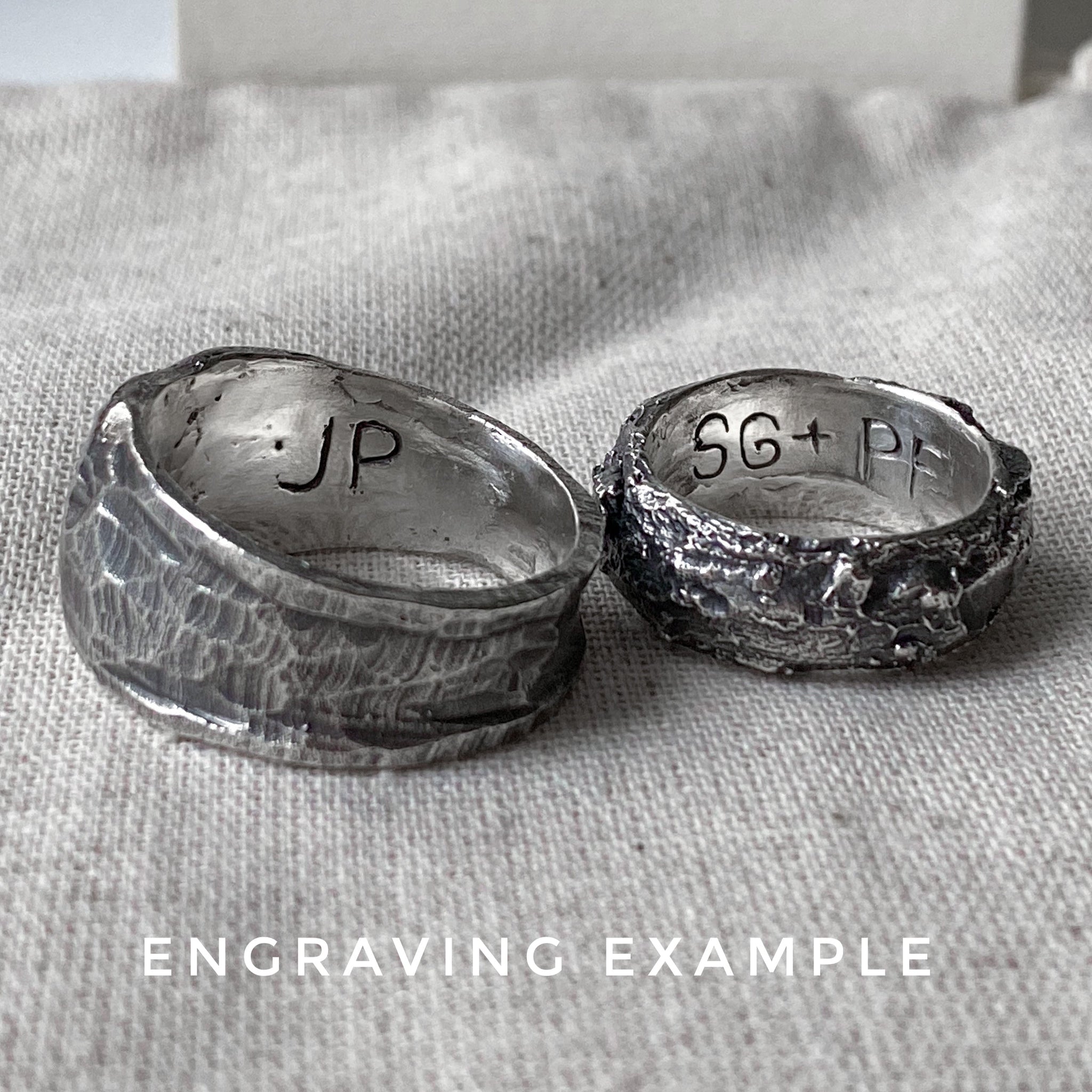 Project50g | Cascade ring- asymmetrical brutalist signet ring with ...