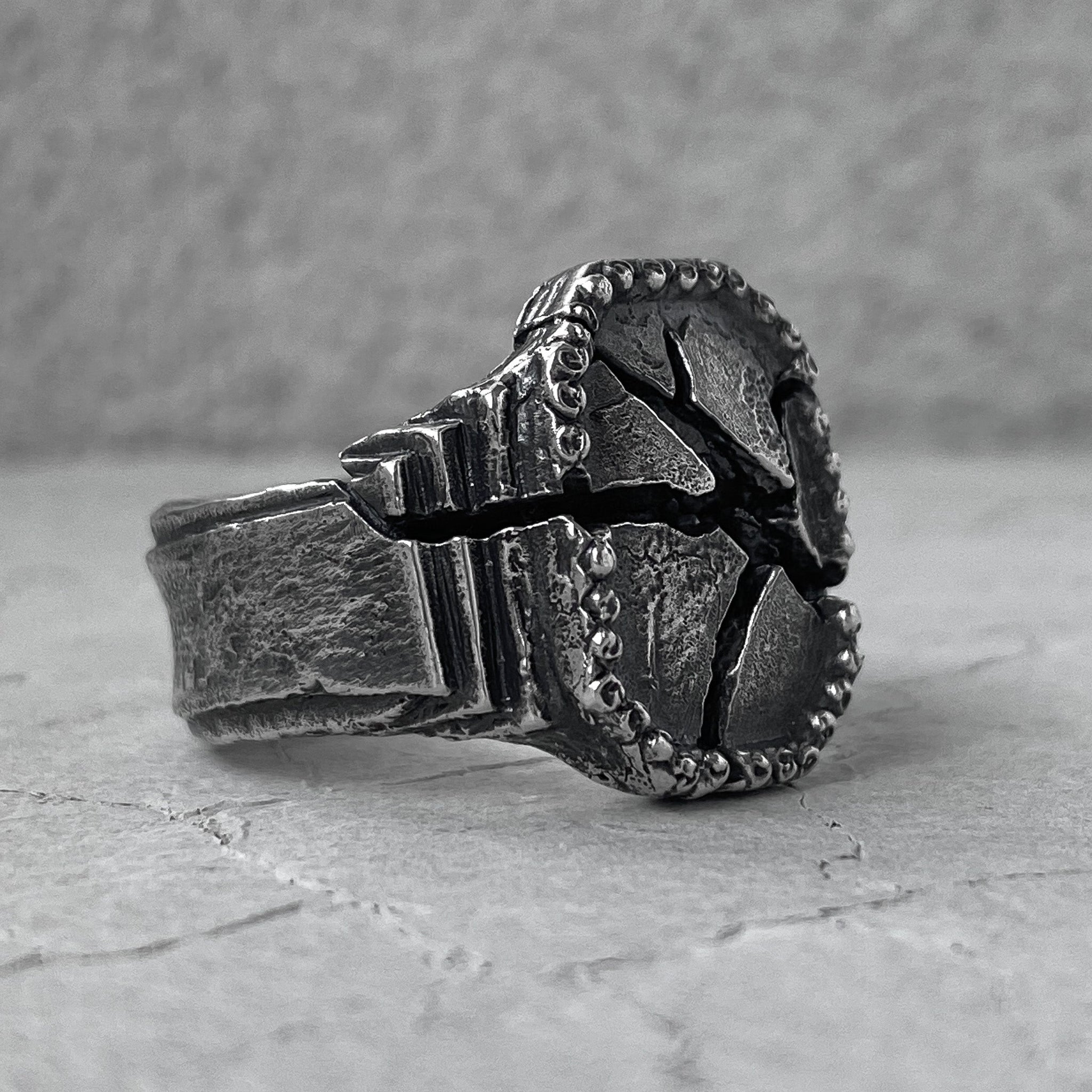 Project50g | CENTURION ring -a wide brutal ring with an roman motifs ...