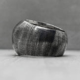 Project50g | PORTAL RING - unusual round signet ring with a crack and a ...